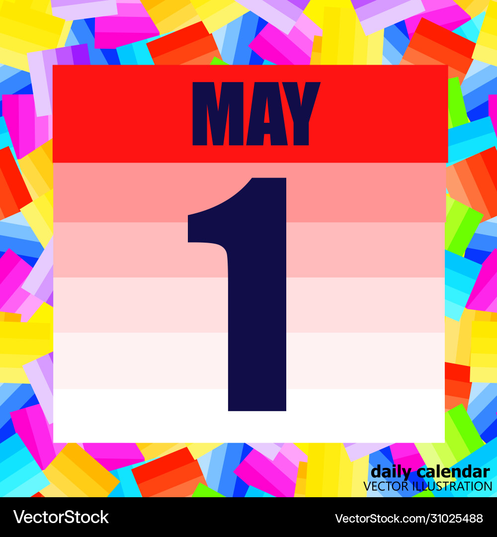 May 1 icon for planning important day banner Vector Image