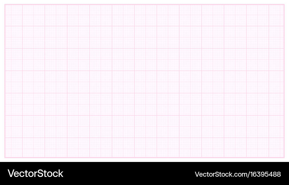 Millimeter paper pink graphing paper for Vector Image