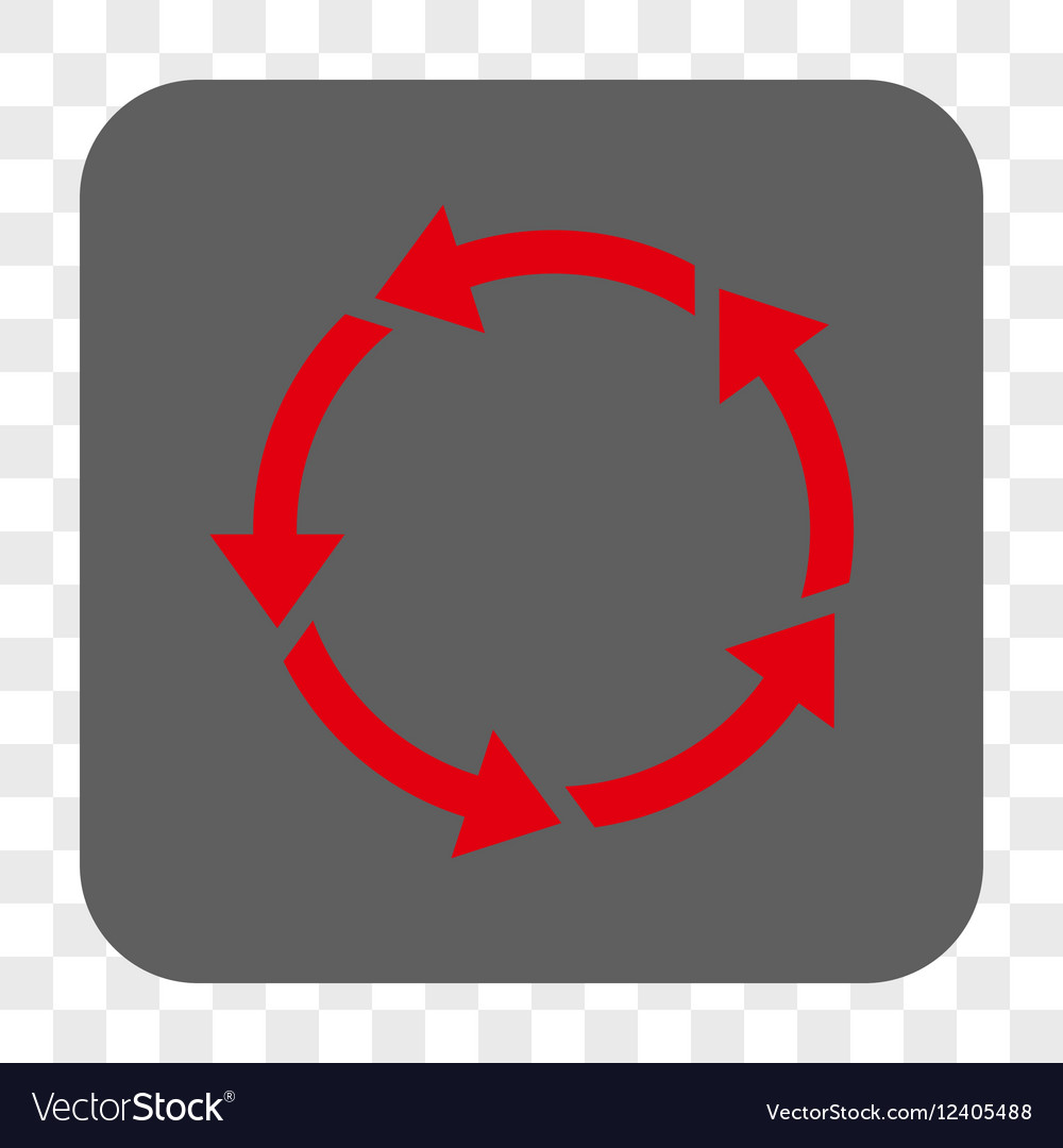Rotation rounded square button Royalty Free Vector Image