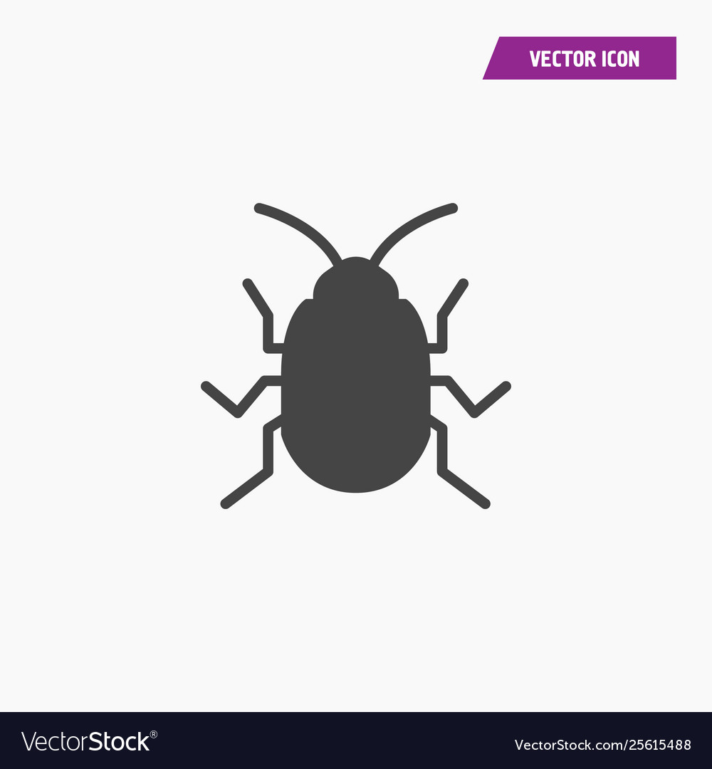 Software bug or program bug black art icon Vector Image