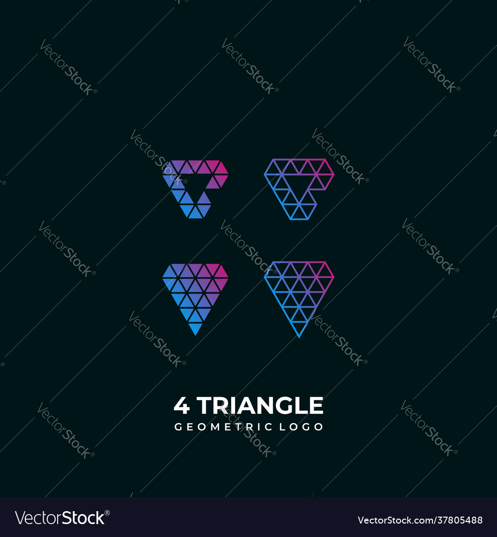 Triangle logo Royalty Free Vector Image - VectorStock