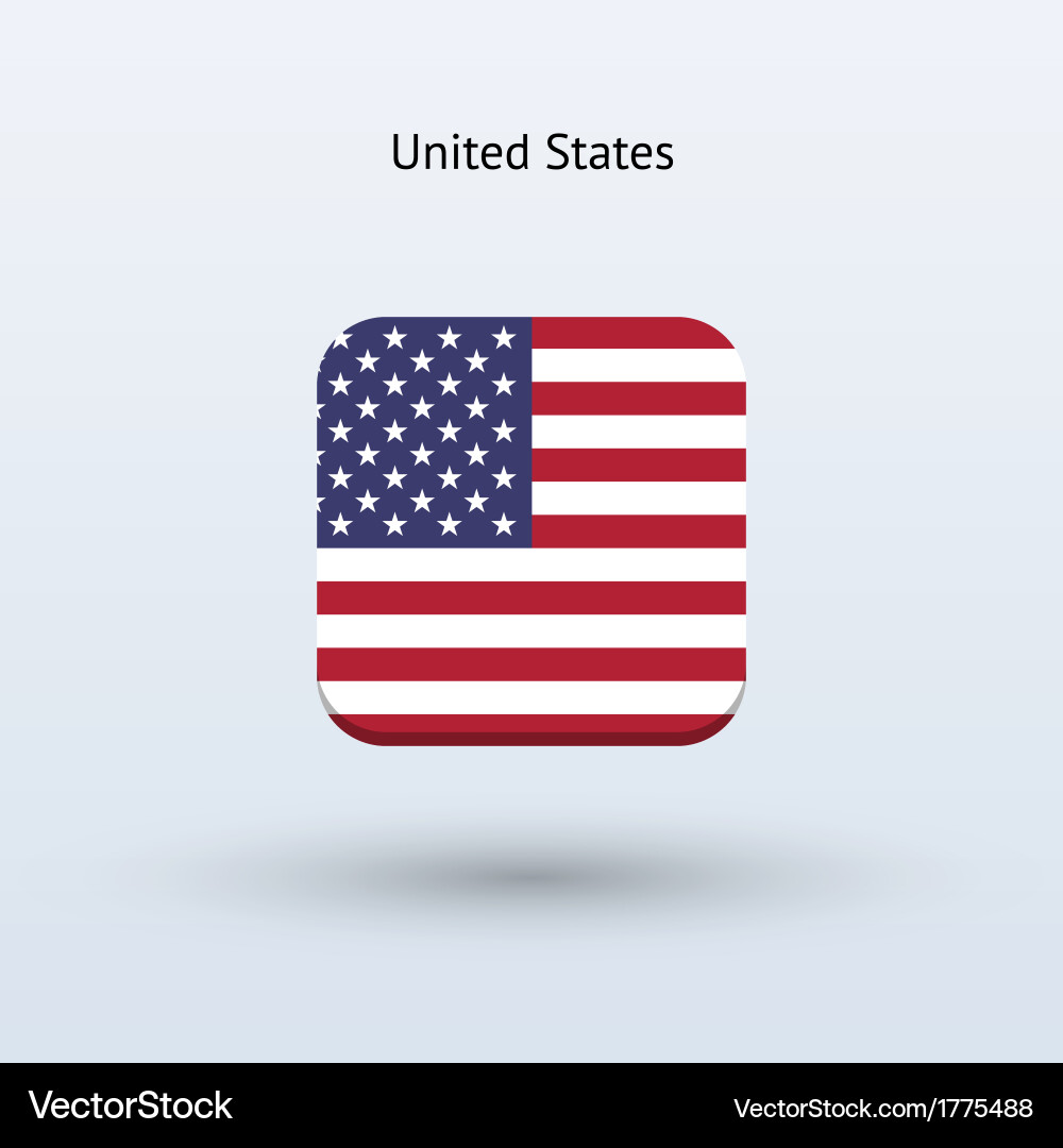 United states flag icon Royalty Free Vector Image