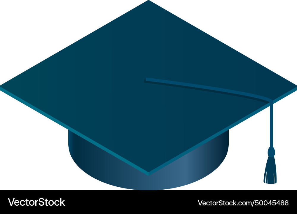 University cap education icon graduate hat Vector Image
