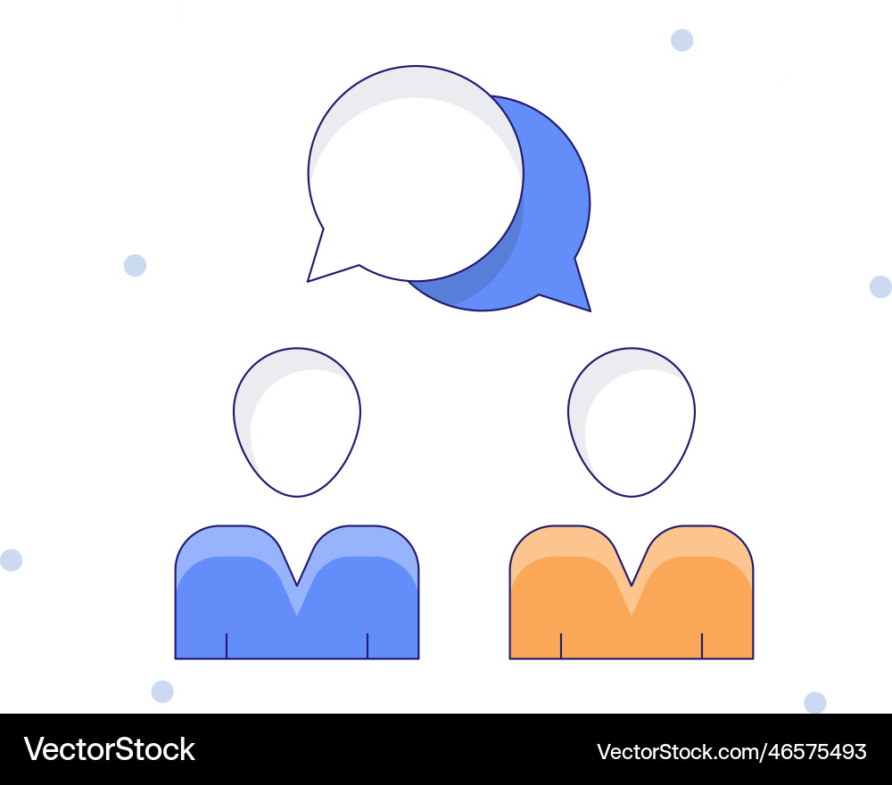 Collaboration fill outline icon style i Royalty Free Vector