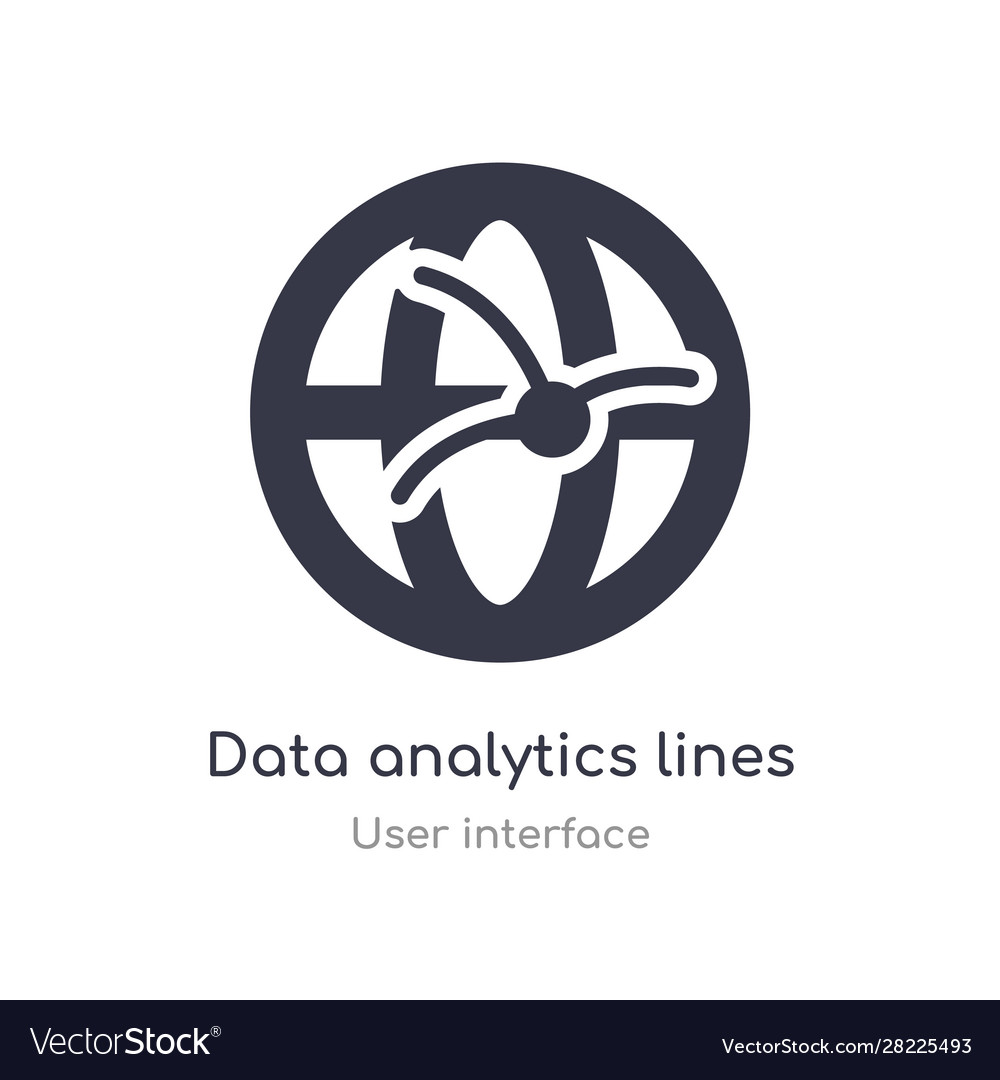 Data analytics lines on spherical grid outline Vector Image Data analytics lines on spherical grid outline Vector Image