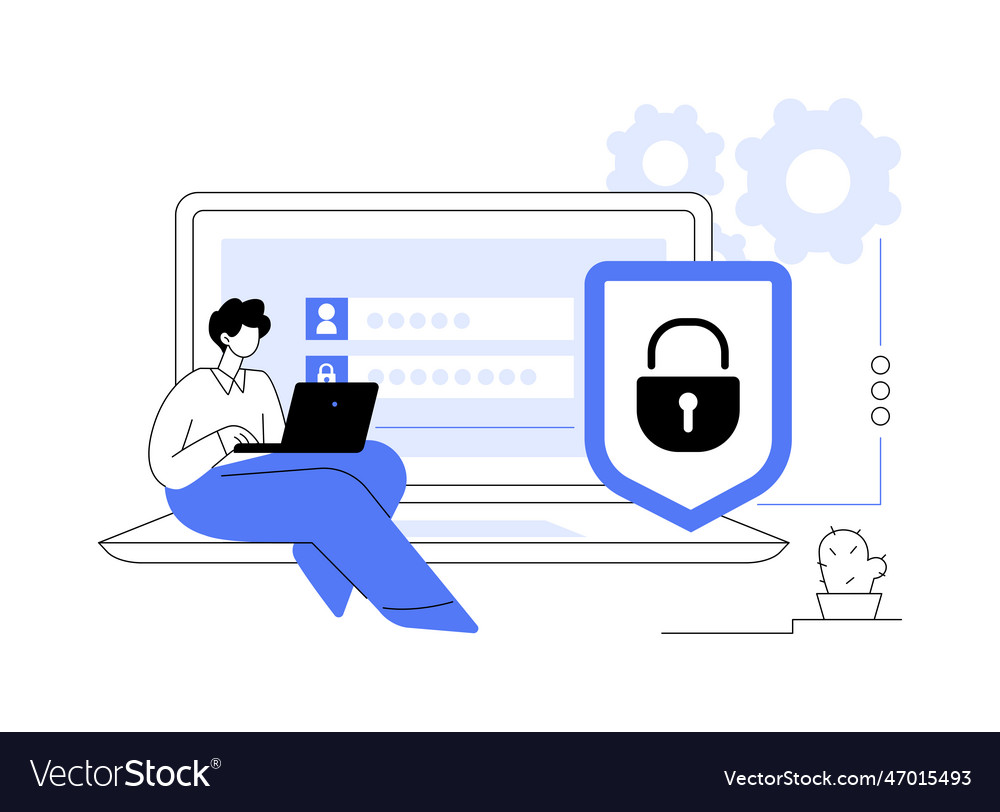Data privacy abstract concept Royalty Free Vector Image