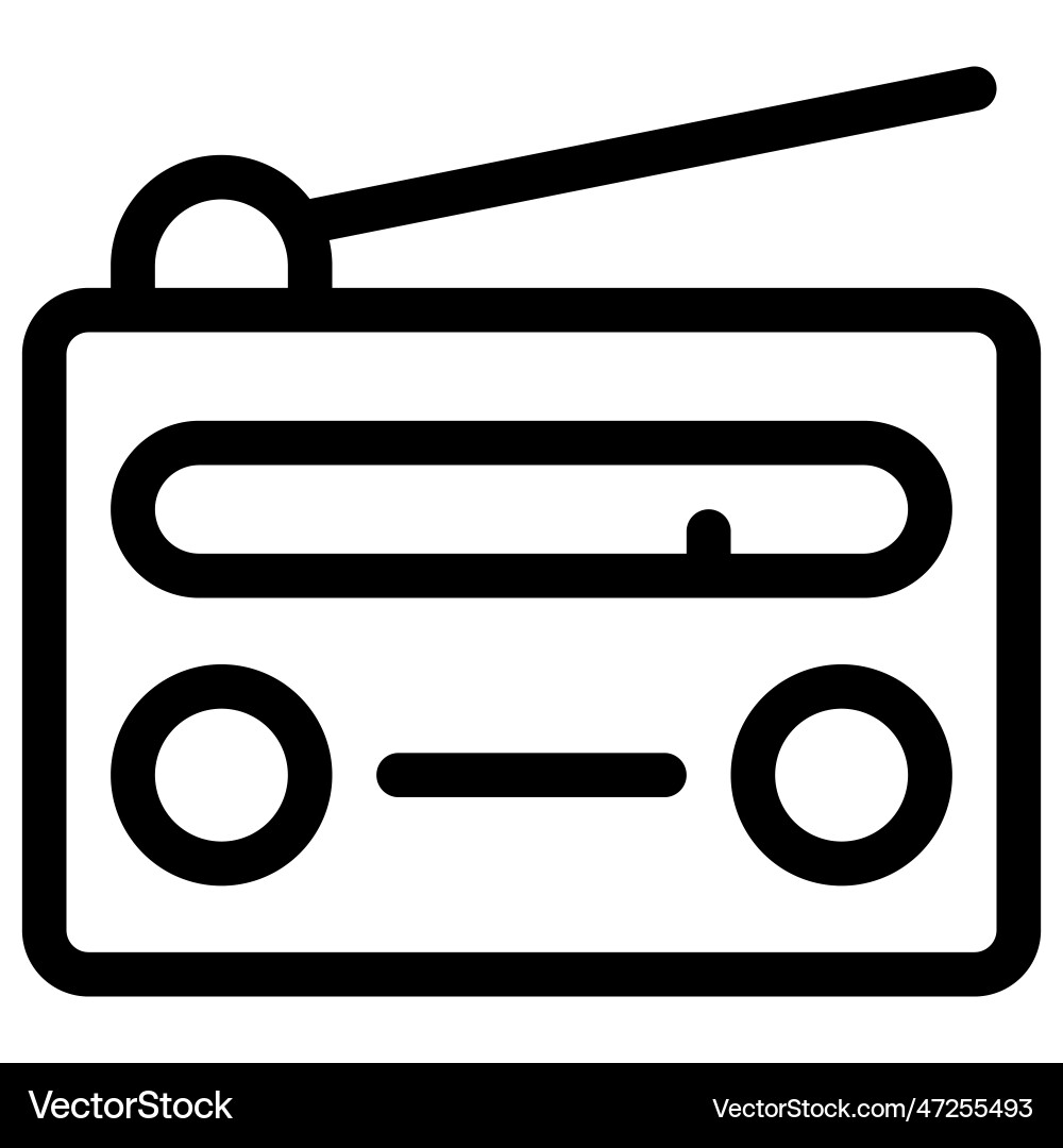 Fm radio an audio based satellite receiver Vector Image
