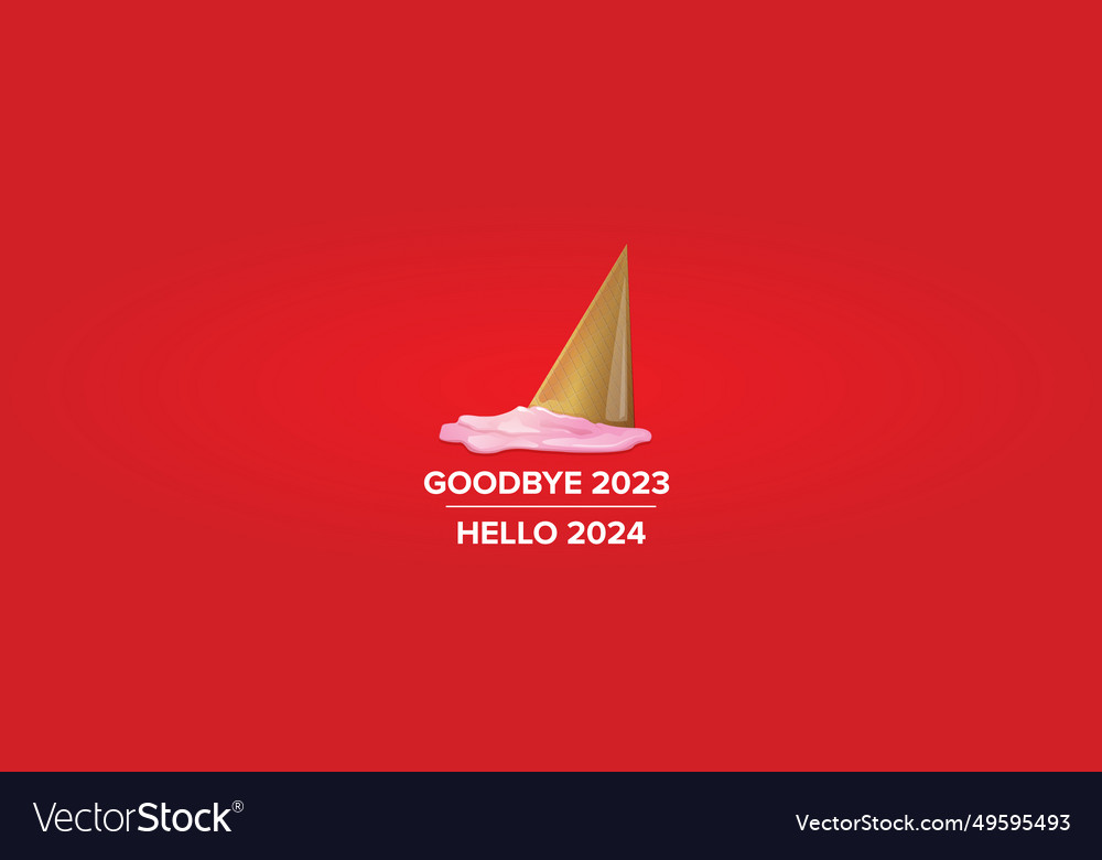 Goodbye 2023 hello 2024 year concept Royalty Free Vector