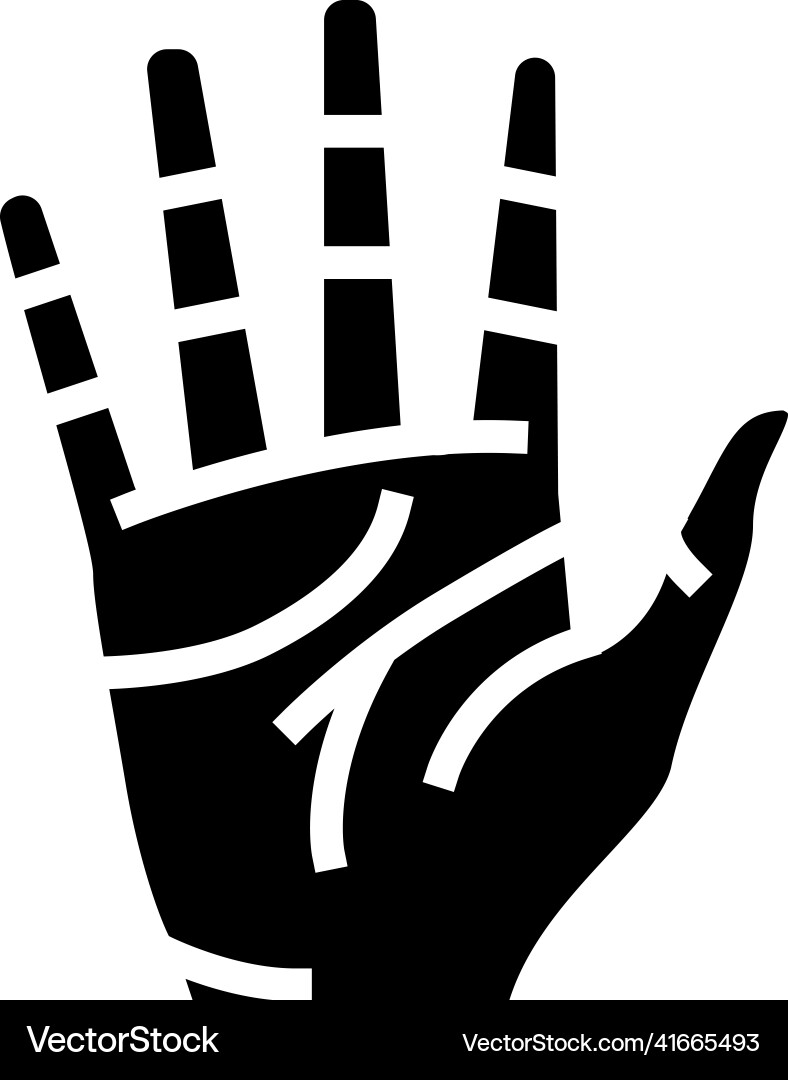 Hand people body part glyph icon Royalty Free Vector Image