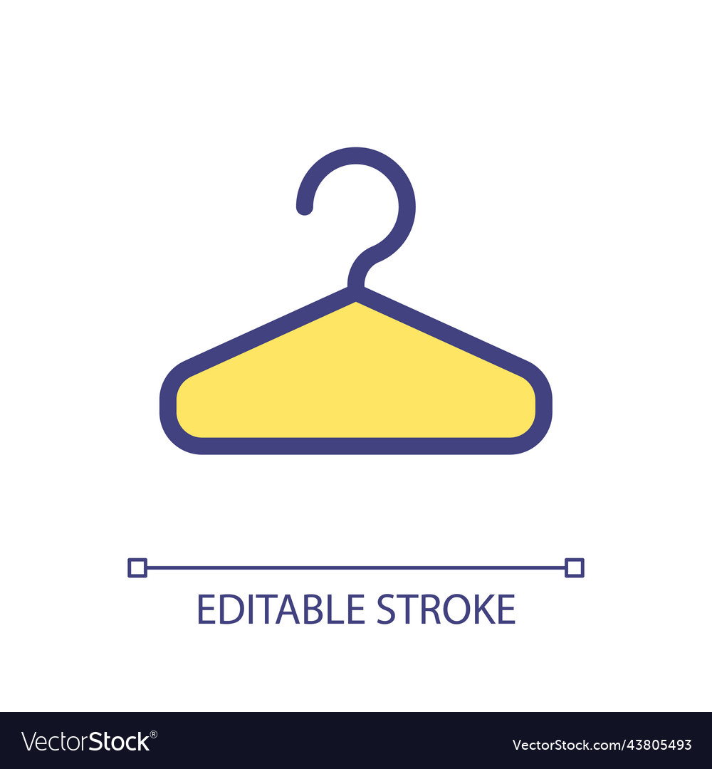 Hanger pixel perfect rgb color ui icon Royalty Free Vector