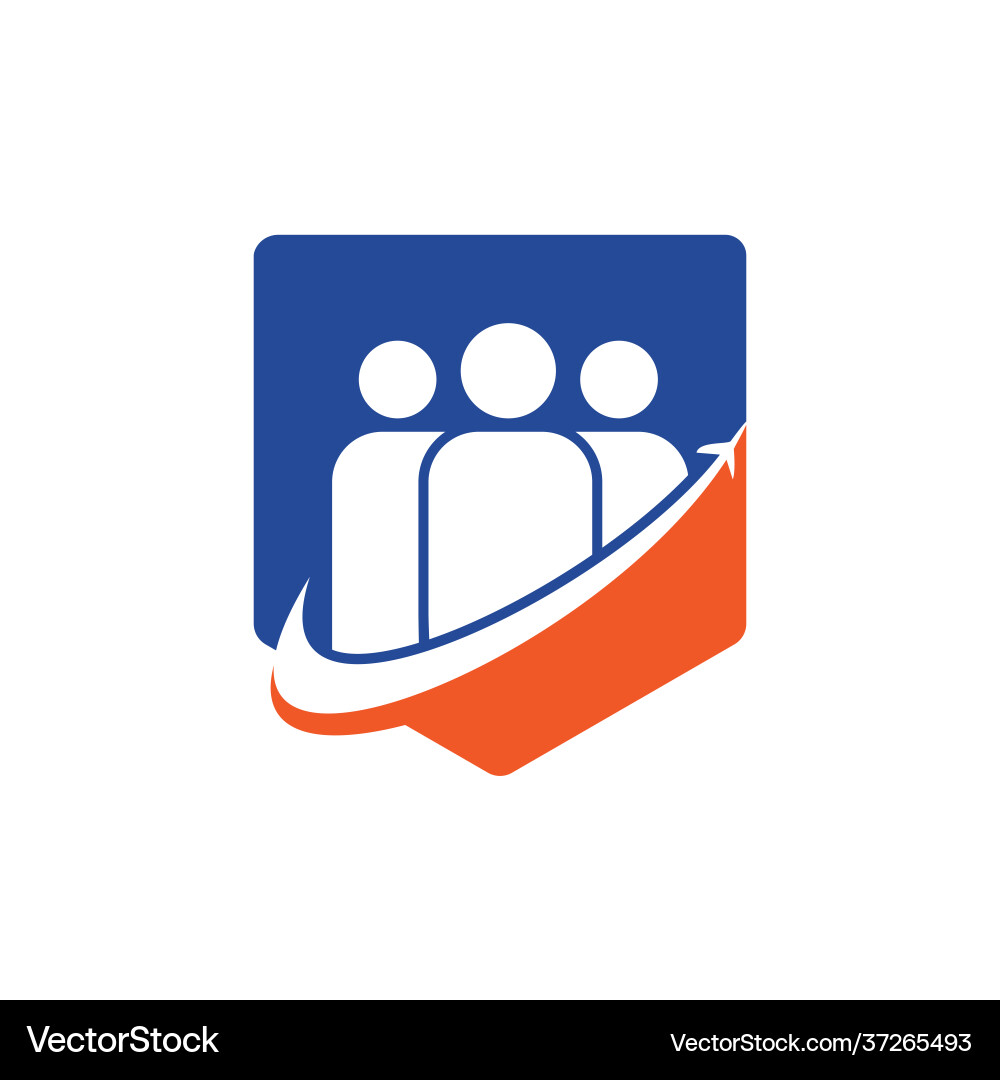 People travel logo design template Royalty Free Vector Image