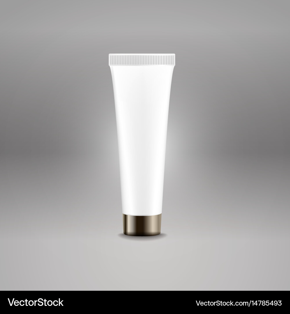 Plastic tube advertising template cream bottle Vector Image