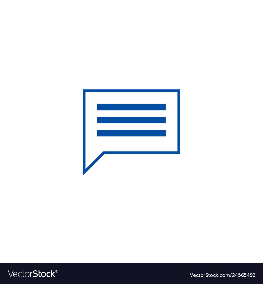 Simple chat line icon concept flat Royalty Free Vector Image