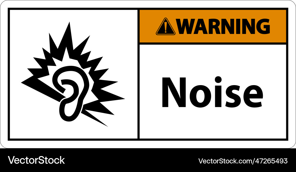 Warning noise symbol sign on white background Vector Image