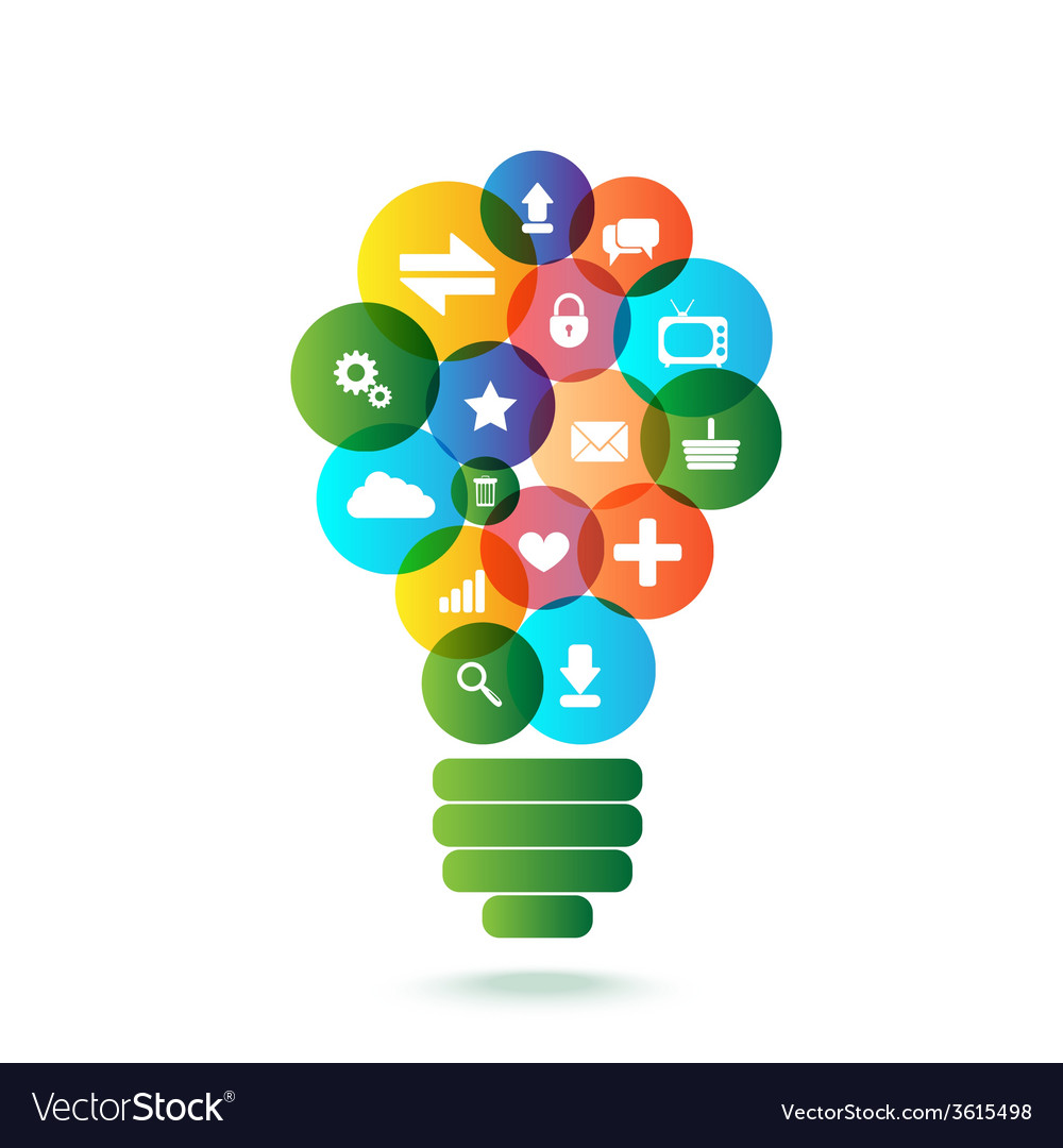 Creative light bulb Royalty Free Vector Image - VectorStock