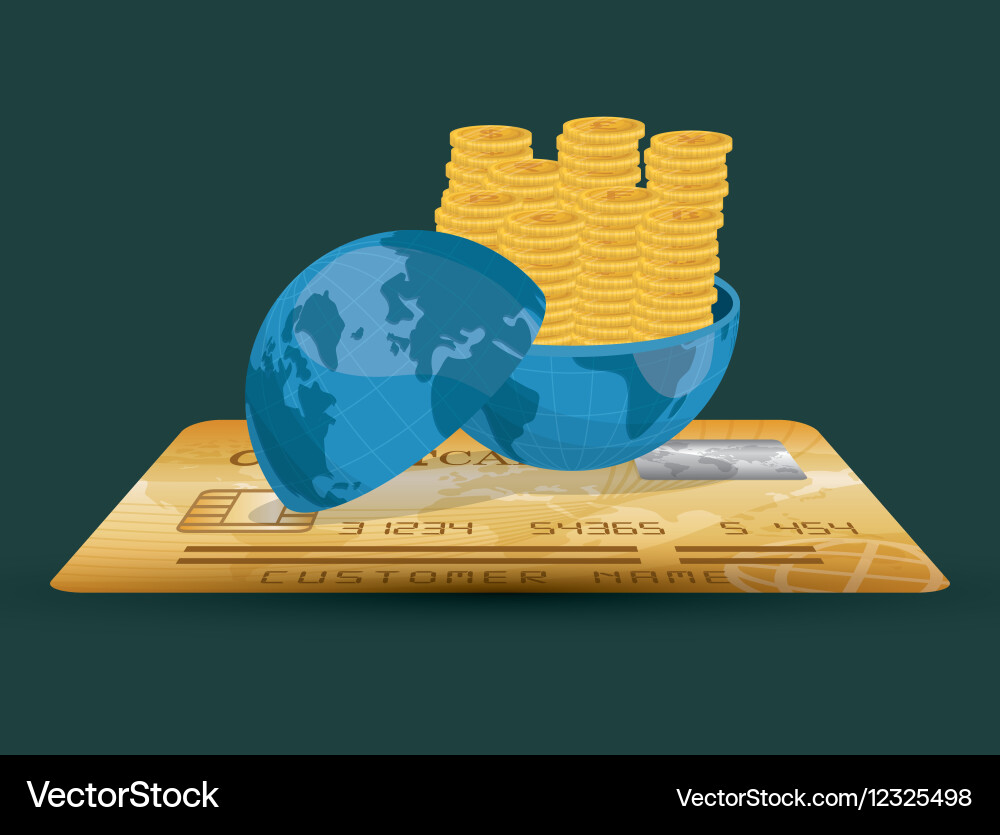 Credit card money Royalty Free Vector Image - VectorStock