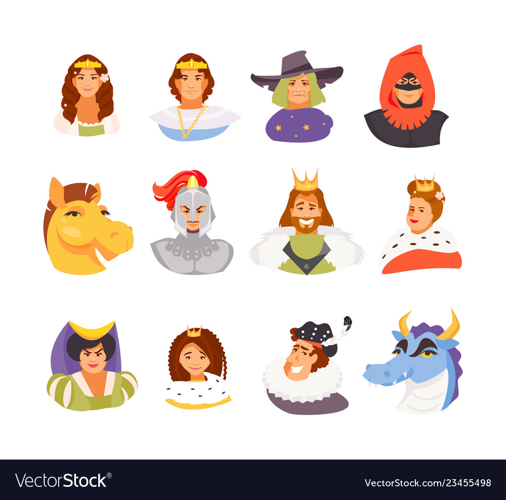 Fairy tale royal characters Royalty Free Vector Image