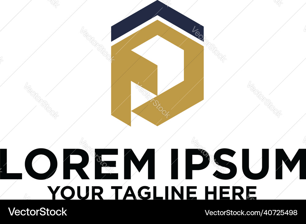 Initial p letter for company logo design Vector Image