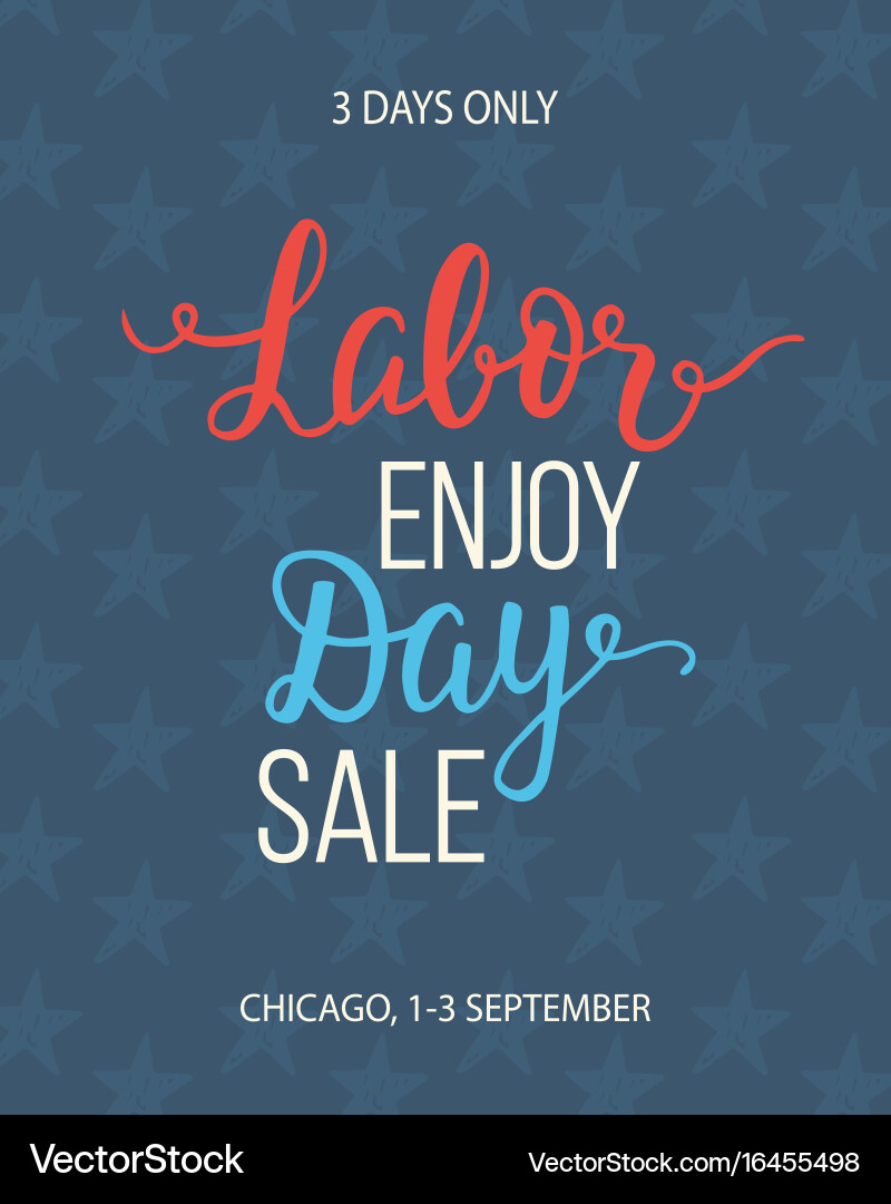 Labor day sale unique advertisement poster Vector Image