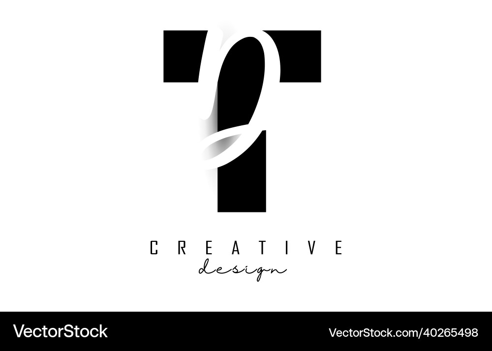 Letters td logo with a minimalist design Vector Image