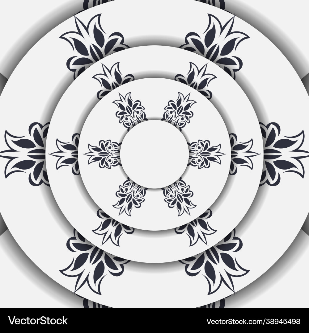 Light color card with abstract ornament Royalty Free Vector