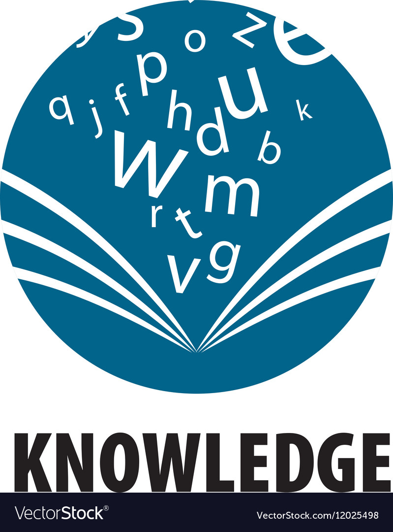 Logo knowledge Royalty Free Vector Image - VectorStock