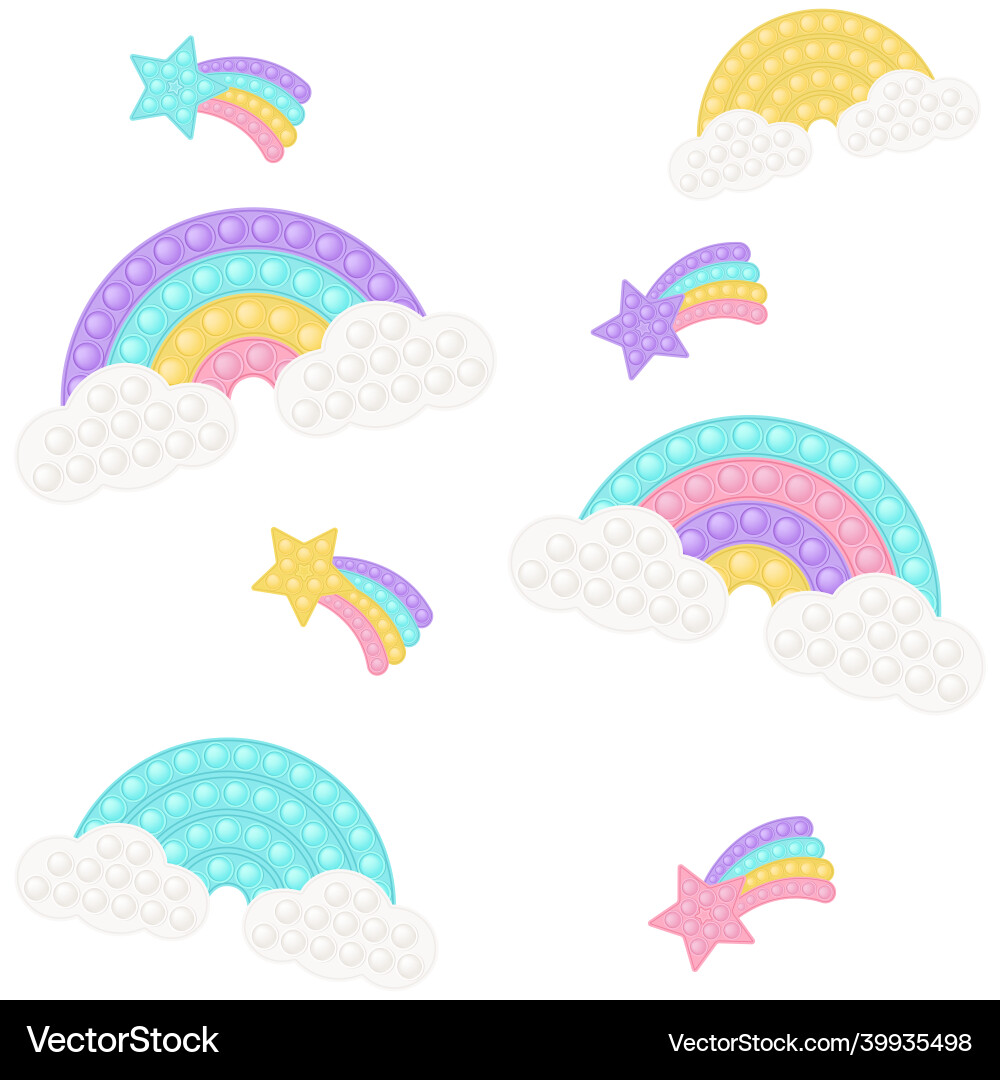 Pop it background as a fashionable silicon fidget Vector Image
