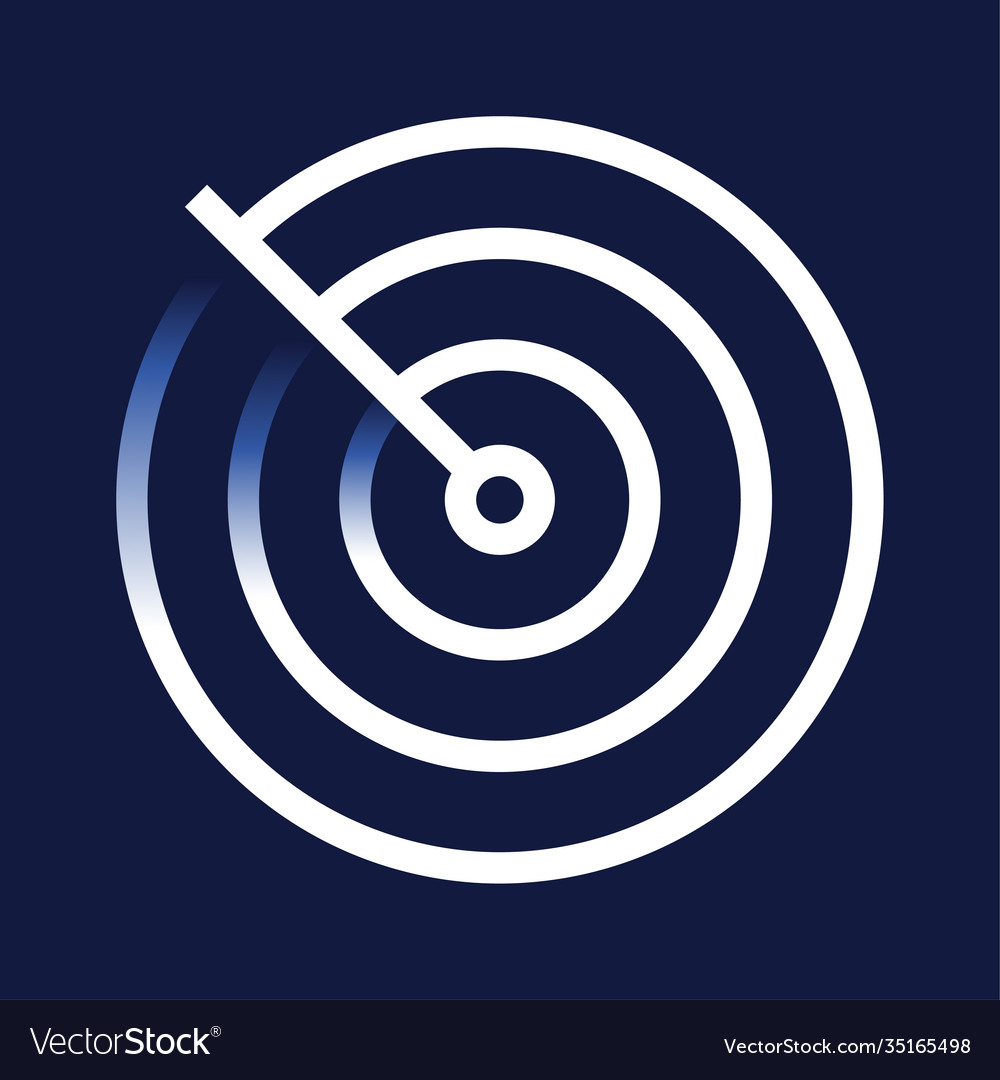 Radar Detection Icon Trendy Flat Radar Detection Vector Image