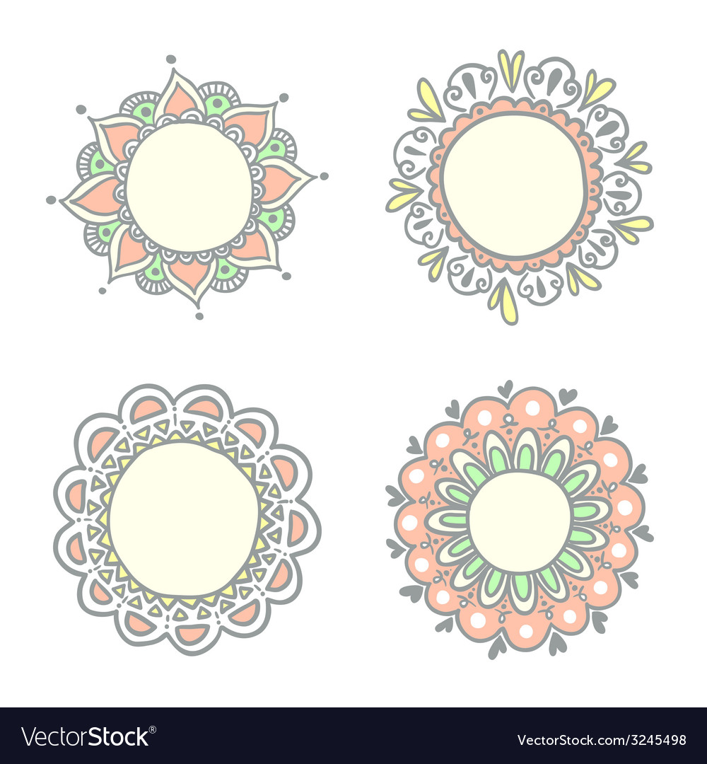 Set doodle frames Royalty Free Vector Image - VectorStock
