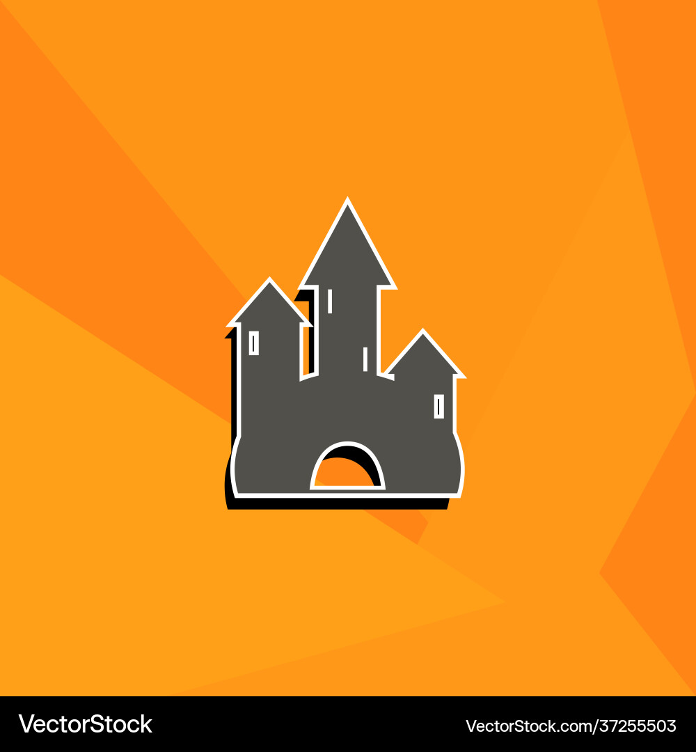 Cartoon castle simple icon castle isolated icon Vector Image