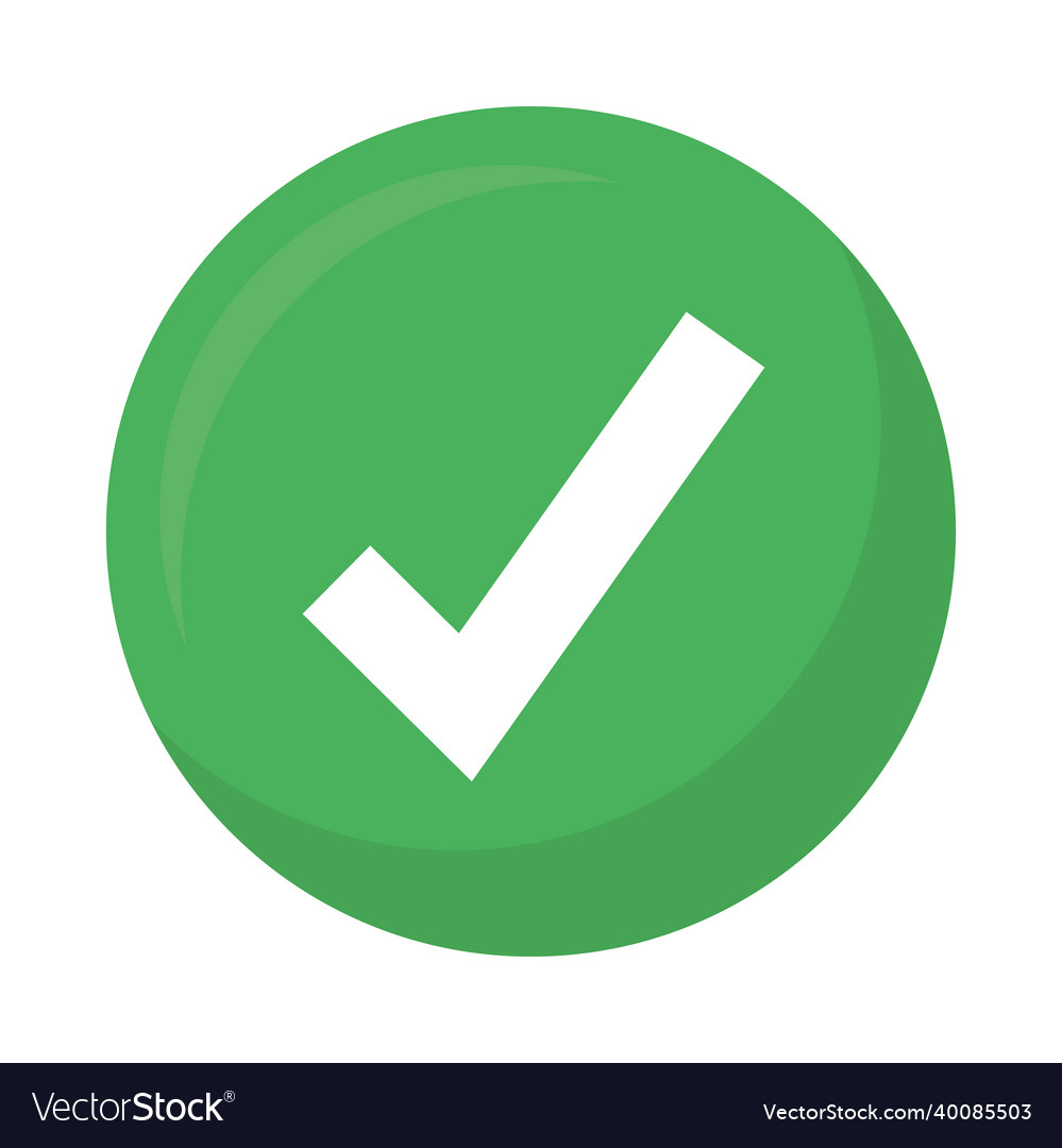 Check sign icon Royalty Free Vector Image - VectorStock