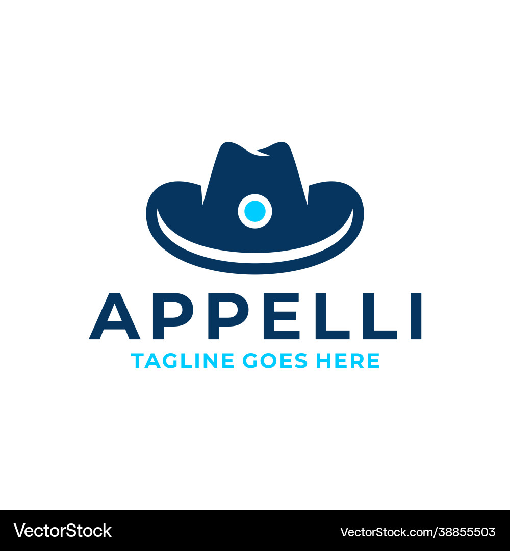 Cowboy hat shop logo design Royalty Free Vector Image