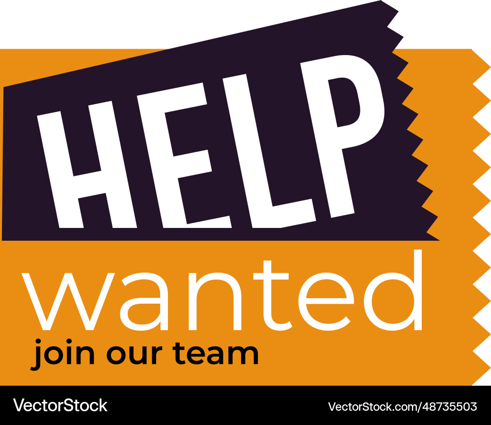 Help wanted join our team recruitment banner Vector Image