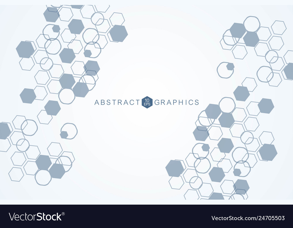 Hexagonal abstract background big data Royalty Free Vector