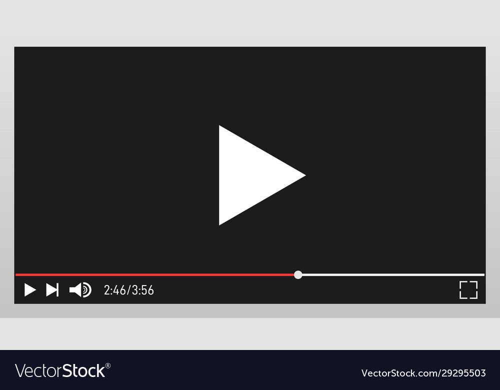 Modern video player Royalty Free Vector Image - VectorStock