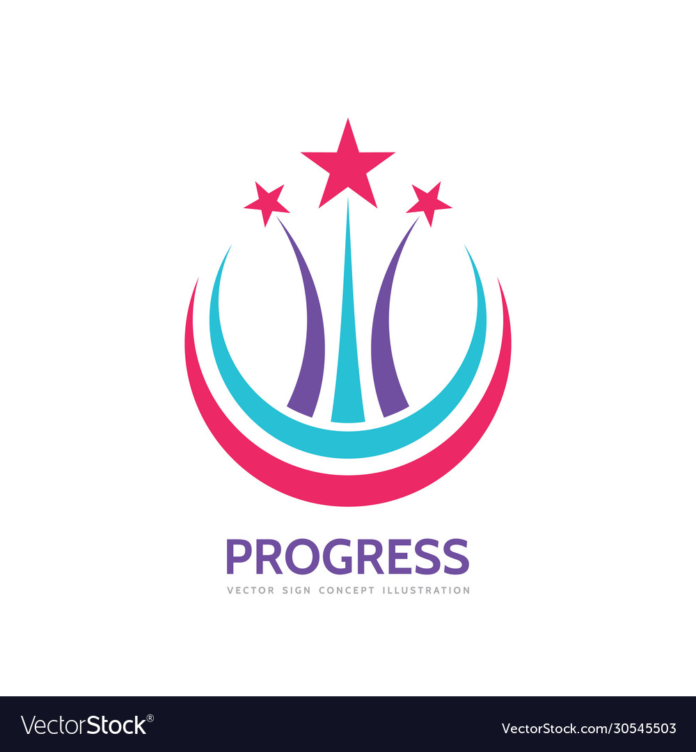 Progress - logo template concept Royalty Free Vector Image