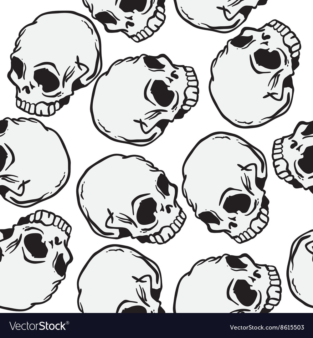Skull pattern Royalty Free Vector Image - VectorStock