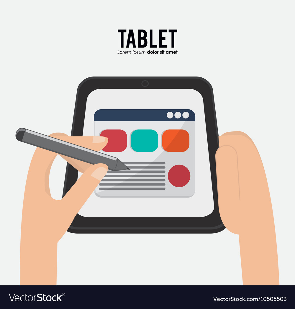 Tablet device technology design Royalty Free Vector Image