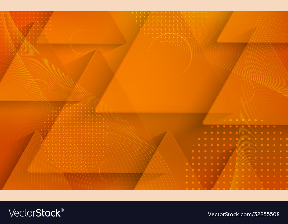 Abstract orange geometry modern background design Vector Image