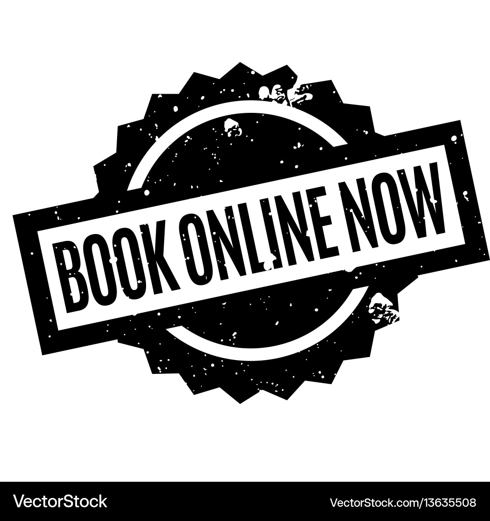 Book online now rubber stamp Royalty Free Vector Image