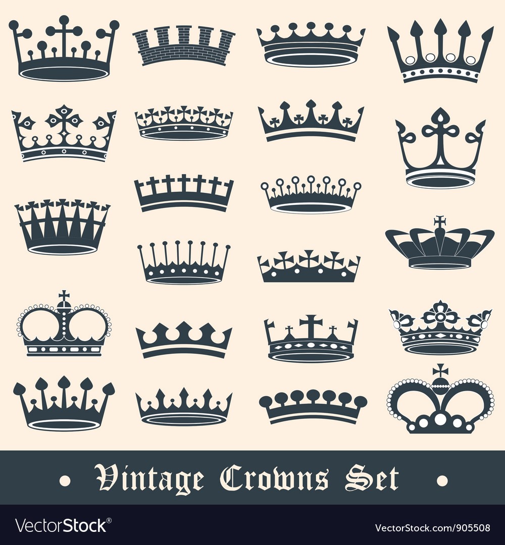 Crowns Royalty Free Vector Image - VectorStock