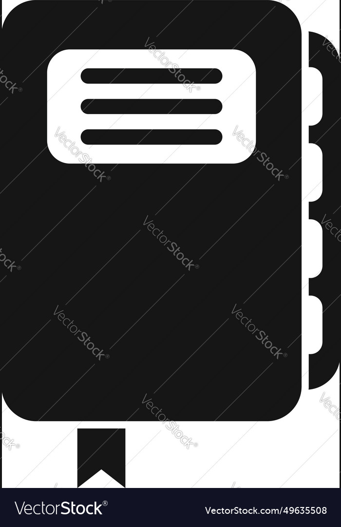 Folder book icon simple database system Royalty Free Vector