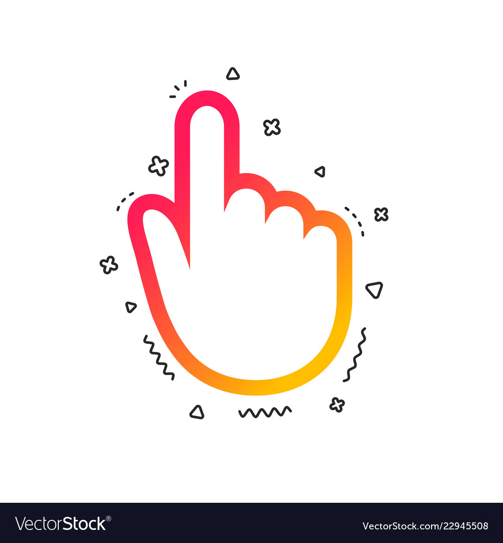 Hand cursor sign icon pointer symbol Royalty Free Vector