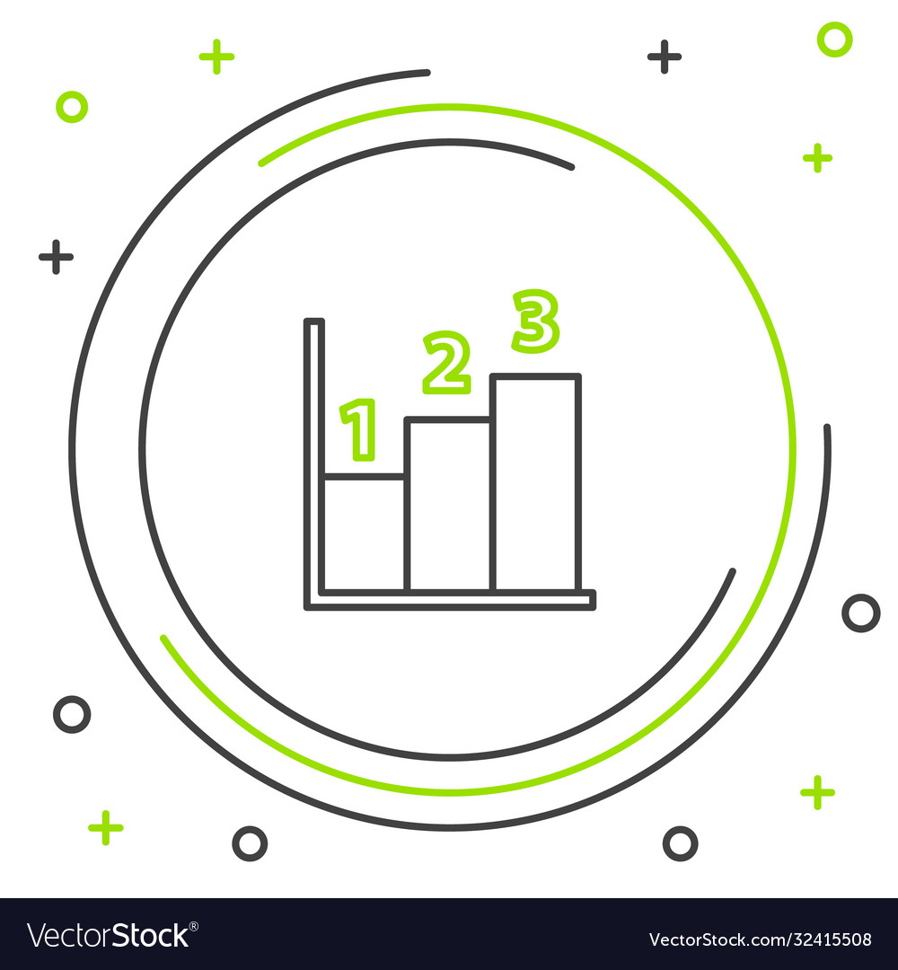 Line graph schedule chart diagram infographic Vector Image