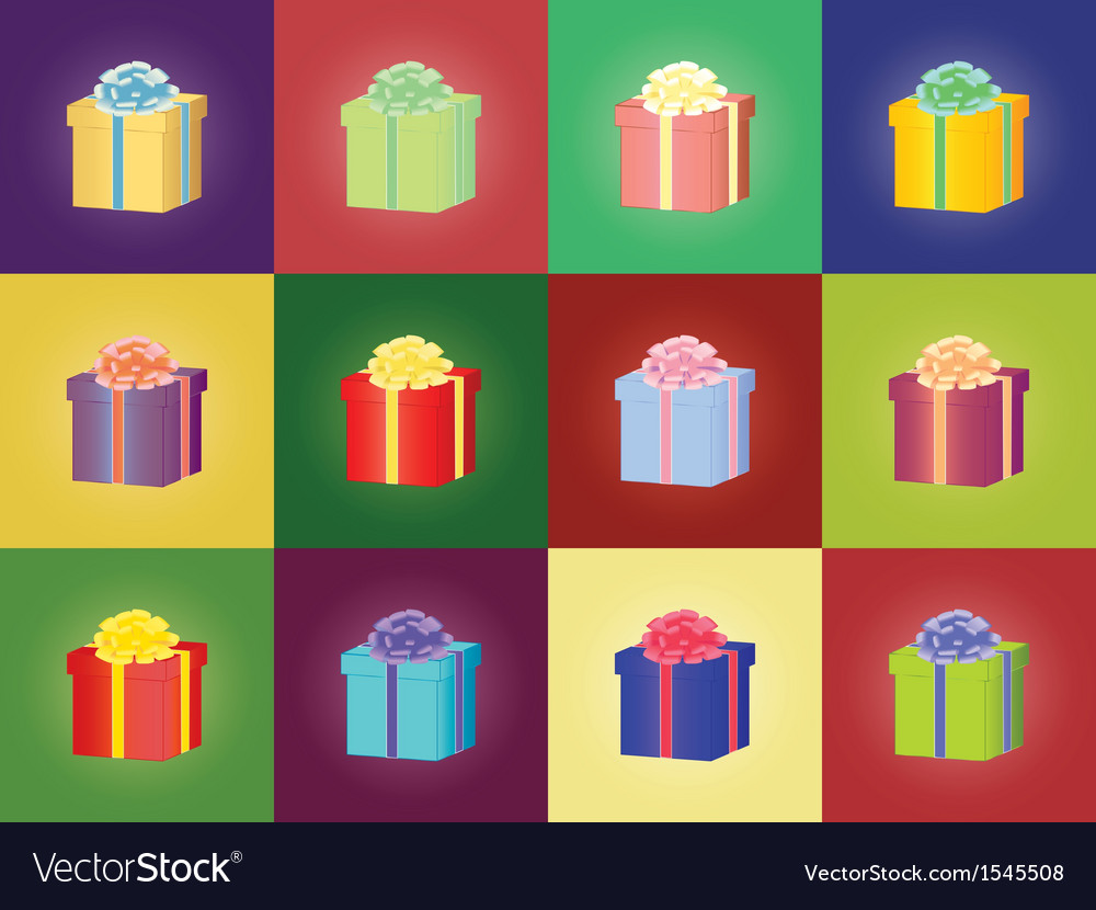 Seamless pattern with gift boxes Royalty Free Vector Image