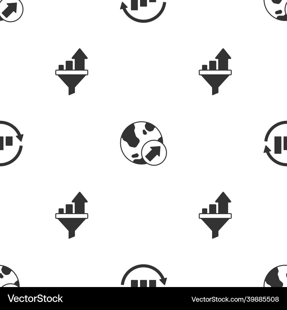 Set graph chart infographic financial growth Vector Image