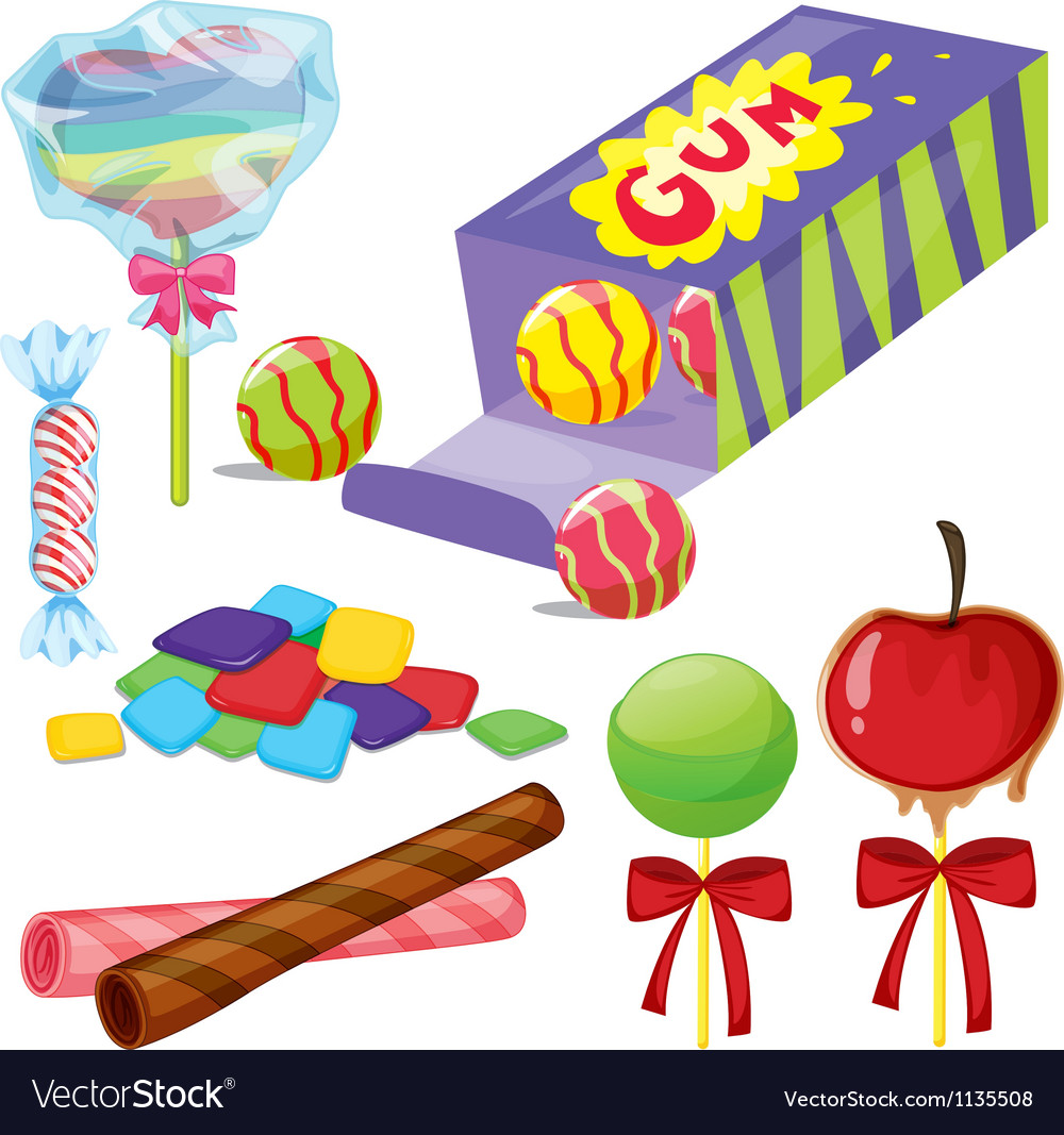 Various sweets Royalty Free Vector Image - VectorStock