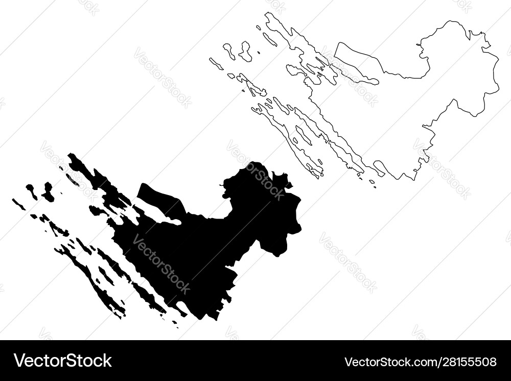 Zadar county counties croatia republic Royalty Free Vector