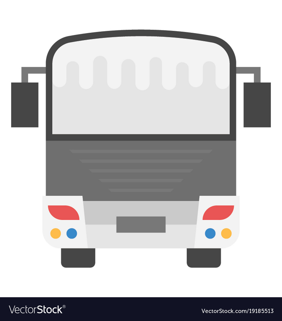 Bus flat icon Royalty Free Vector Image - VectorStock