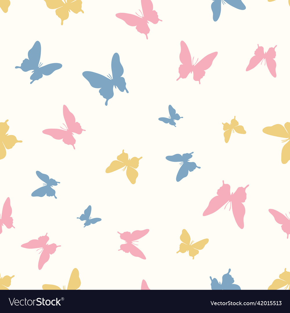 Butterfly seamless repeat pattern design Vector Image